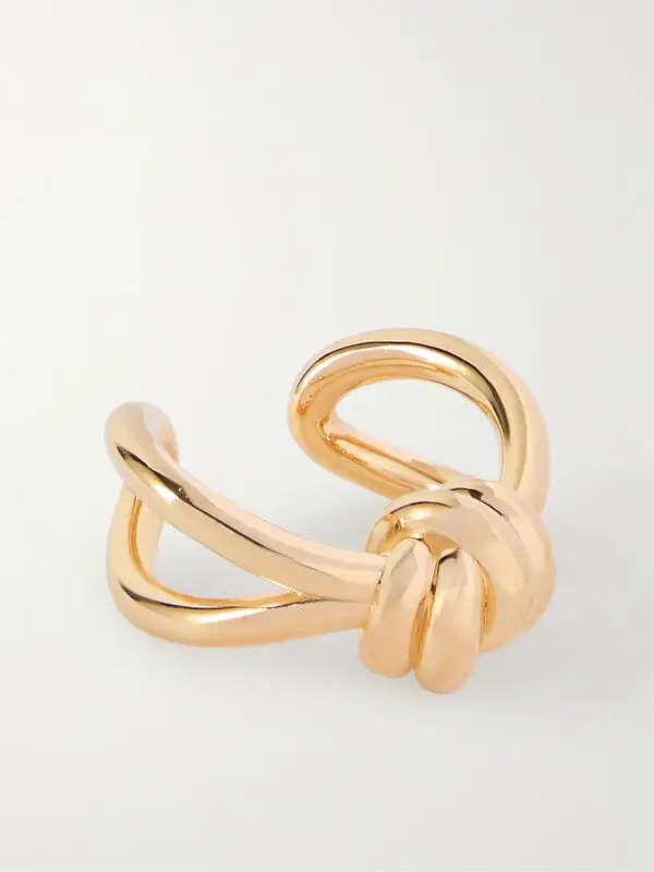 Bottega Veneta Plated Silver Knotted Ring - Gold