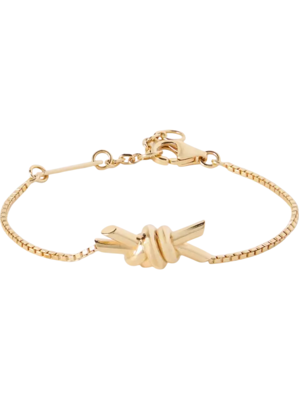 Bottega Veneta Plated Silver Knot Bracelet - Gold