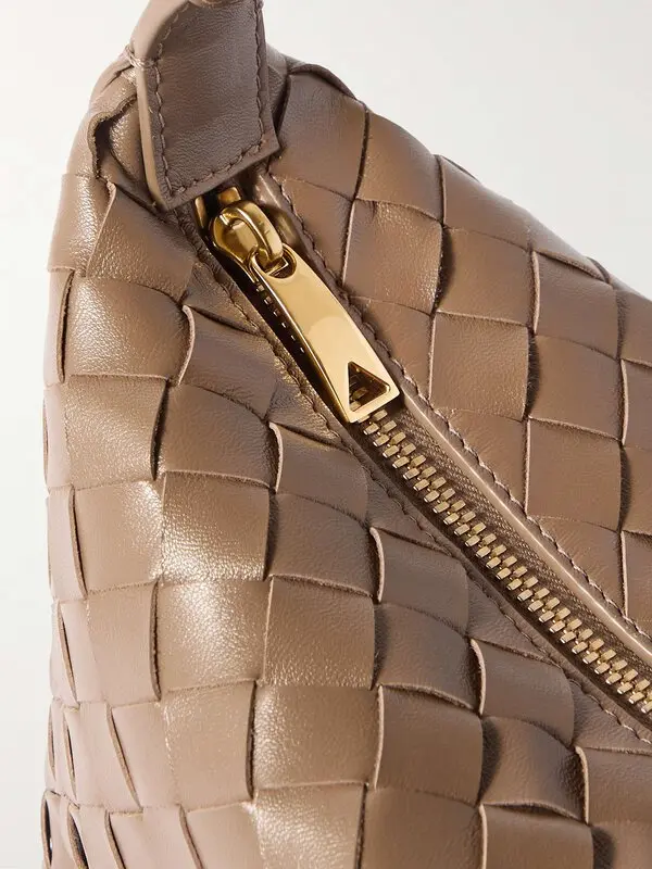 Bottega Veneta Wallace Mini Intrecciato Leather Shoulder Bag - Brown
