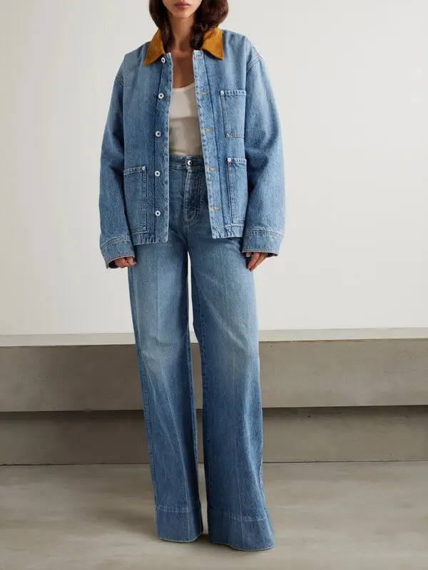 Bottega Veneta Appliquéd Denim Jacket - Blue