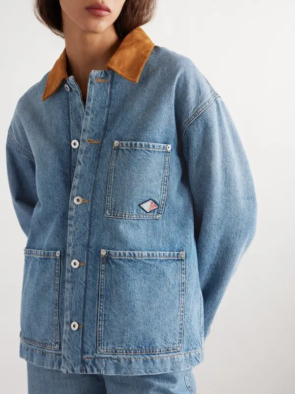 Bottega Veneta Appliquéd Denim Jacket - Blue