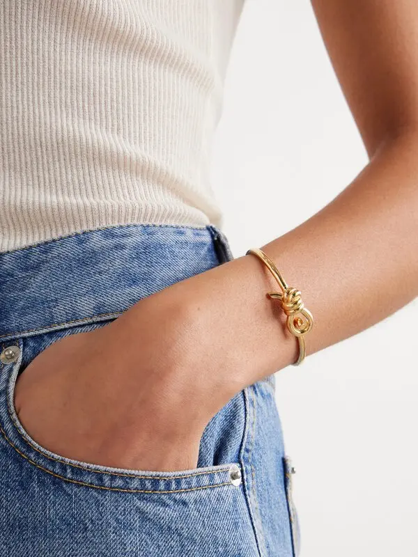 Bottega Veneta Plated Knot Bracelet - Gold