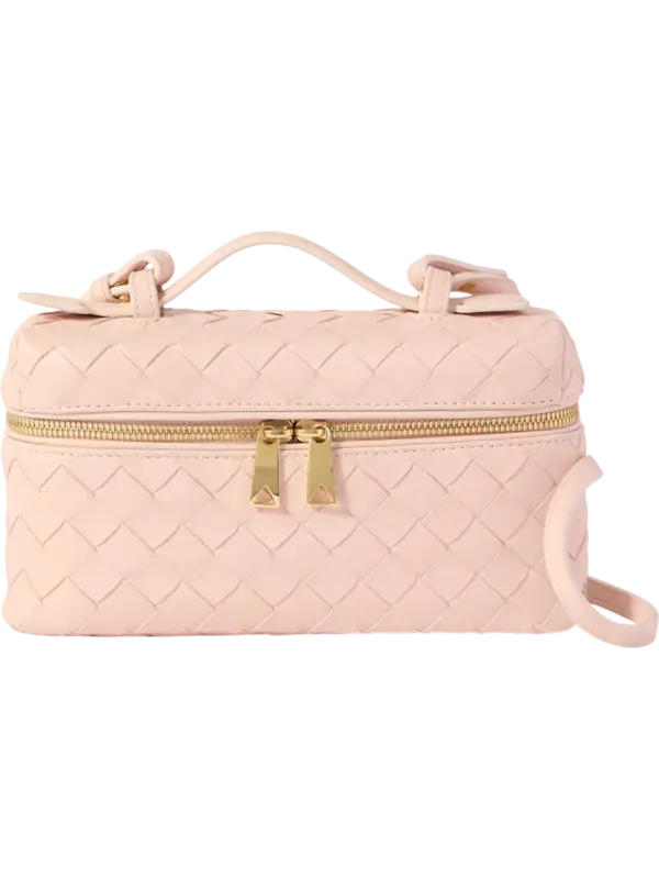 Bottega Veneta Intrecciato Leather Vanity Tote - Pink