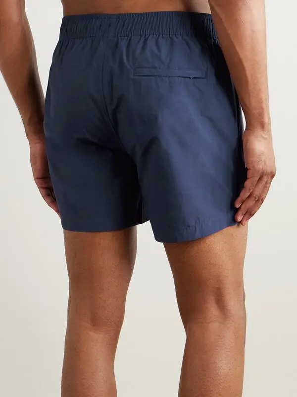 Onia Charles Straight-leg Mid-length Swim Shorts - Blue