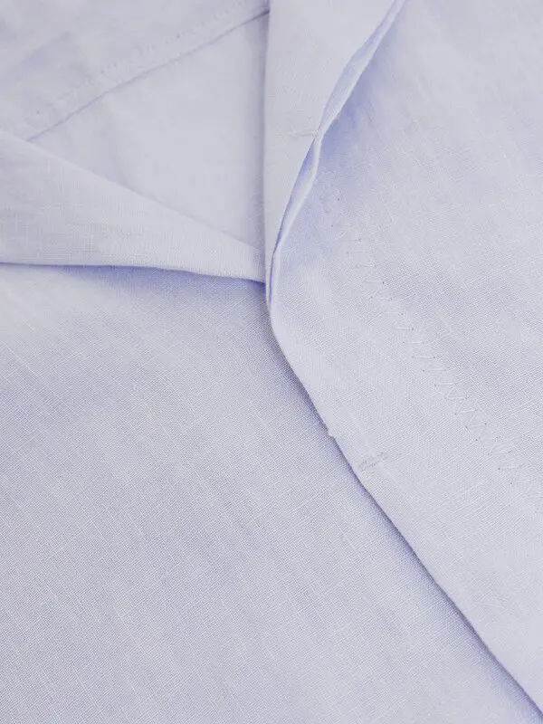 Orlebar Brown Maitan Ii Camp-collar Linen Shirt - Blue