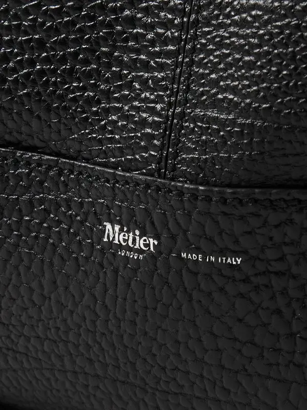 METIER Glide Full-grain Leather Backpack - Black