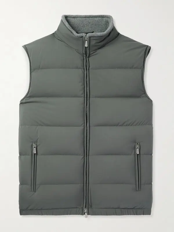 Thom Sweeney Slim-fit Quilted Shell Down Gilet