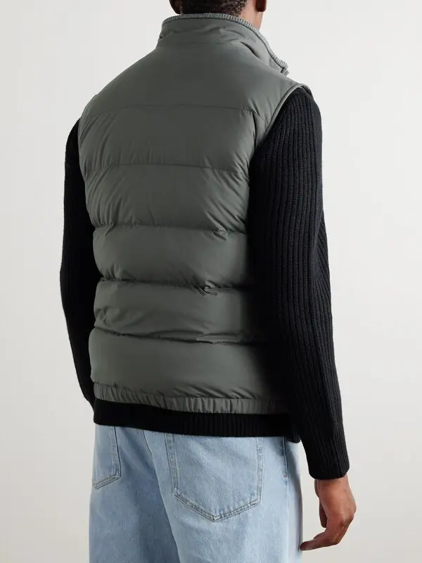 Thom Sweeney Slim-fit Quilted Shell Down Gilet