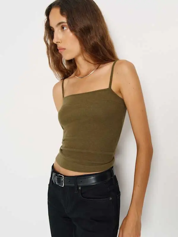 Reformation Chloe Knit Shrug Set | Green | XL