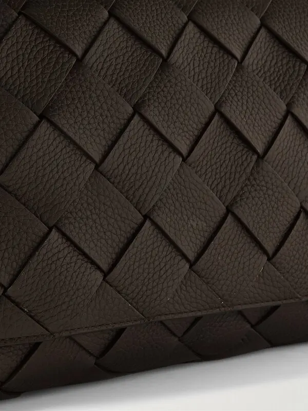 Bottega Veneta Large Diago Intrecciato Full-grain Leather Messenger Bag - Brown