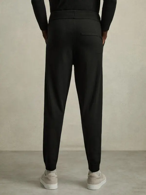 REISS Billings Merino-blend Stretch Joggers - Black