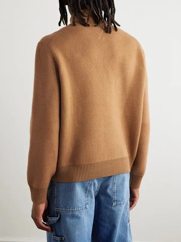 Bottega Veneta Ribbed Cashmere-blend Half-zip Sweater