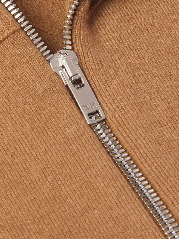 Bottega Veneta Ribbed Cashmere-blend Half-zip Sweater