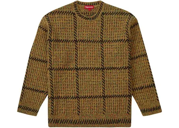 Supreme Quilt Stitch Crewneck Sweater - Yellow