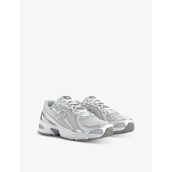 NEW BALANCE 740 V2 Logo-embroidered Mesh Low-top Trainers - White Metallic