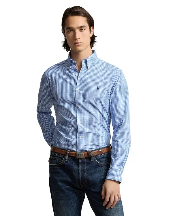 Polo Ralph Lauren Cotton Poplin Classic Fit Button Down Shirt - Blue