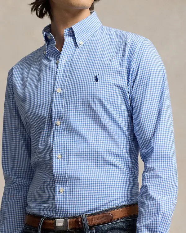 Polo Ralph Lauren Cotton Poplin Classic Fit Button Down Shirt - Blue