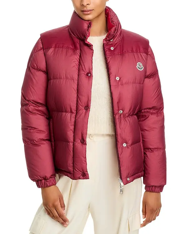 Moncler Re/icons Verone Reversible Puffer Jacket - Dark Red