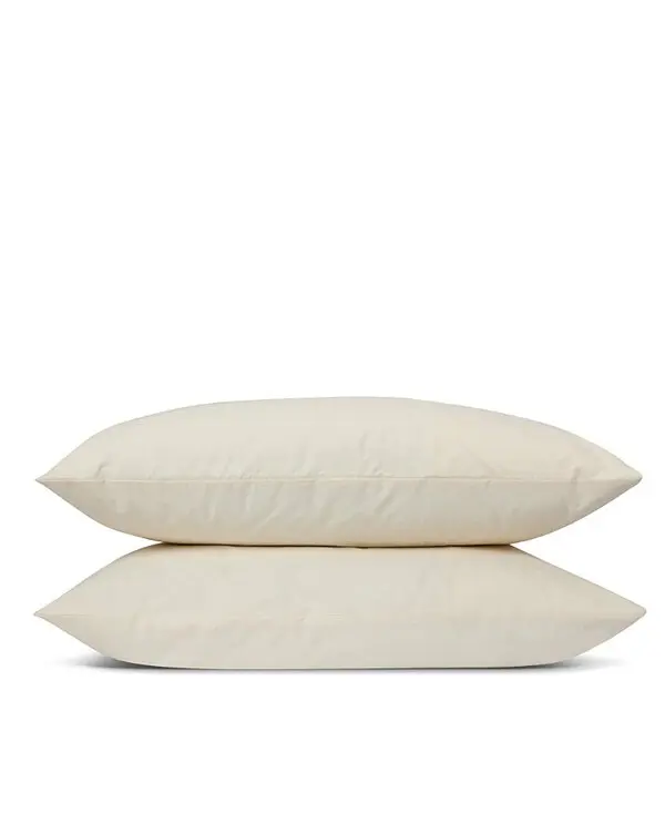 PIGLET IN BED Washed Cotton Percale Pillowcase Pair - Mindful Cream