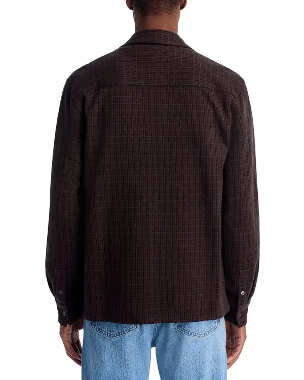 Madewell Houndstooth Long Sleeve Button Down Shirt - Brown