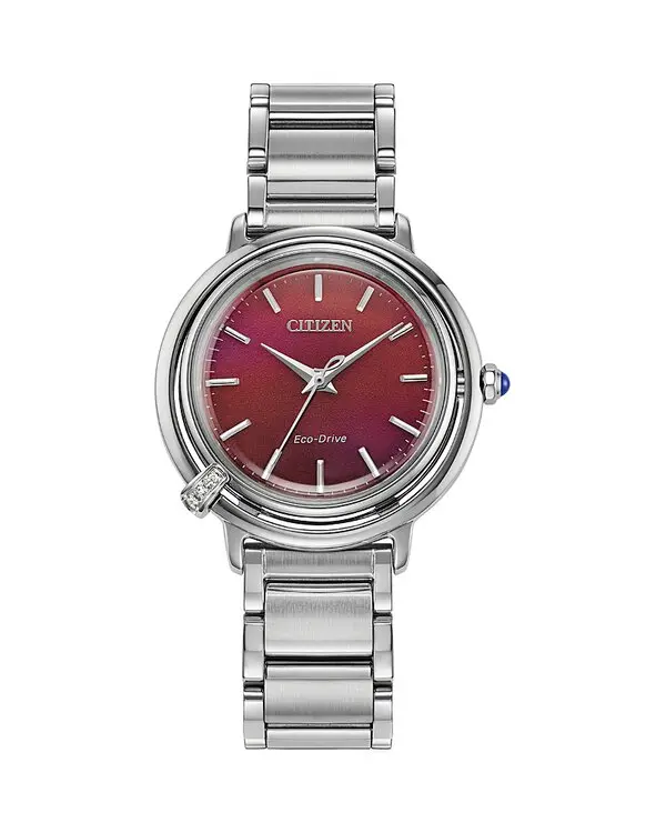 Citizen Eco Drive Classic Arcly Watch, 31mm - Red/silver