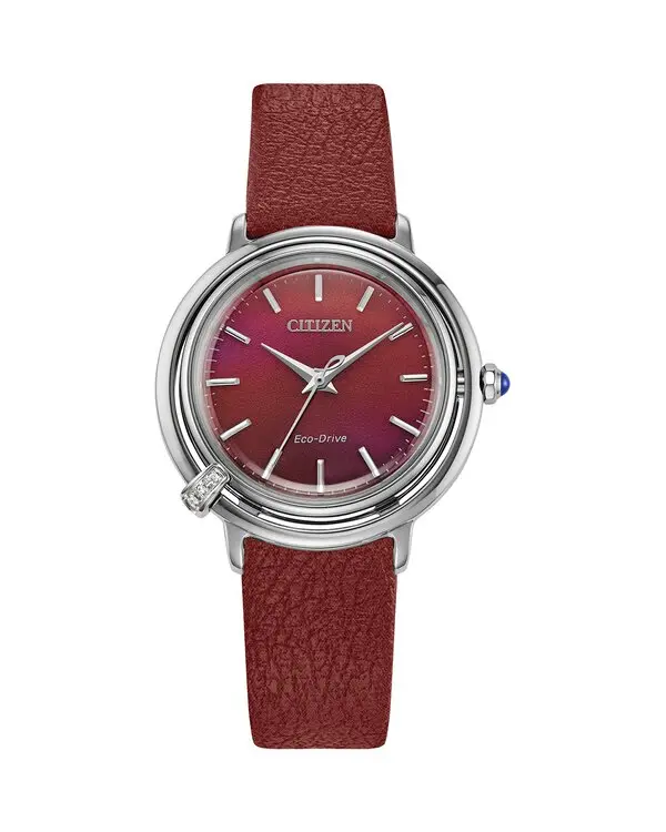Citizen Eco Drive Classic Arcly Watch, 31mm - Red/silver