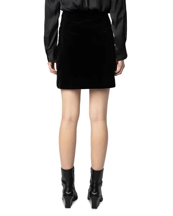 Zadig&Voltaire Jinette Velvet Mini Skirt