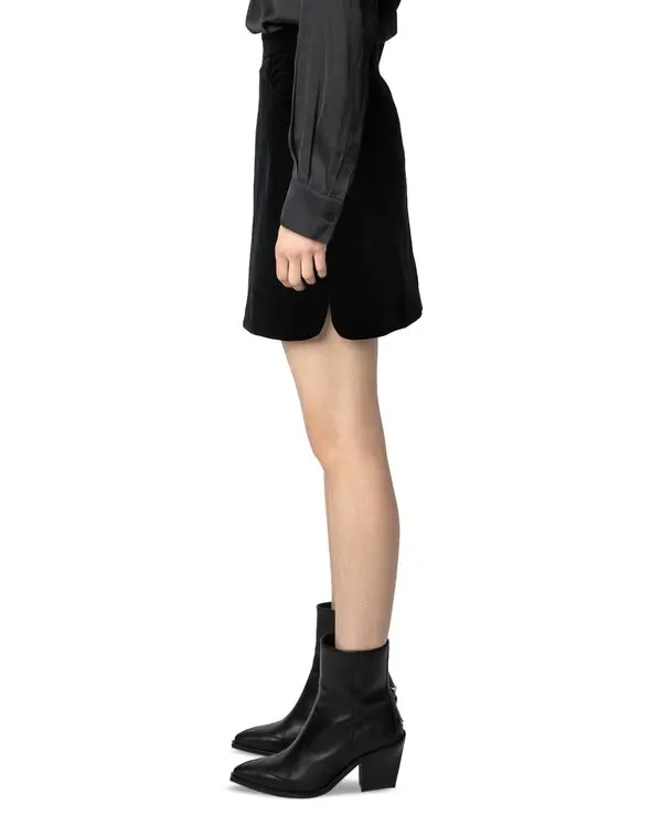 Zadig&Voltaire Jinette Velvet Mini Skirt