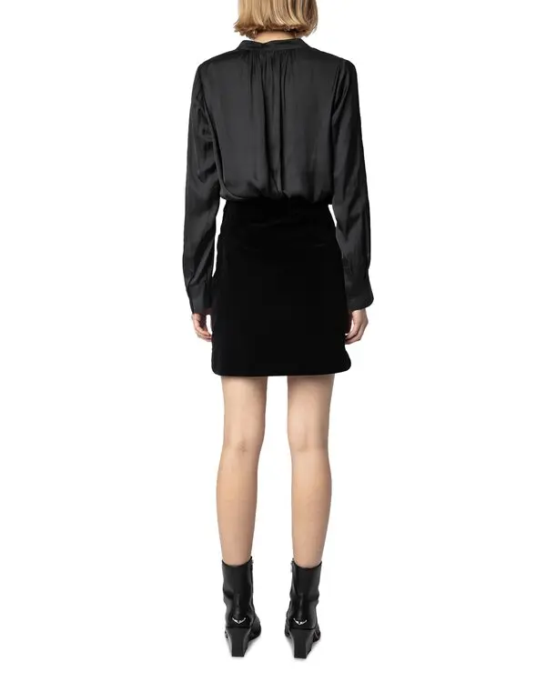 Zadig&Voltaire Jinette Velvet Mini Skirt