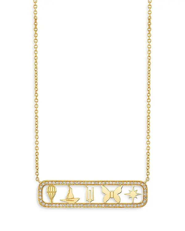 SYDNEY EVAN Wicked 14k Yellow Diamond Pendant Necklace - Gold