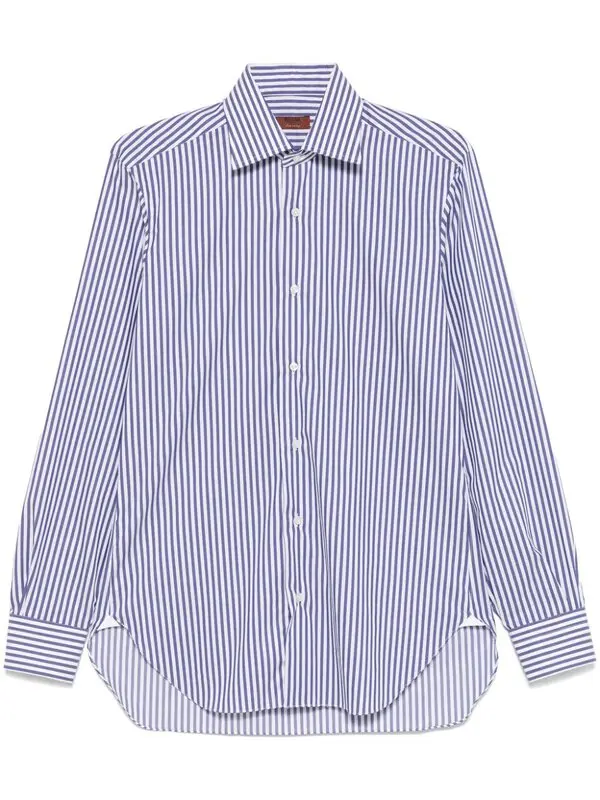 BARBA NAPOLI Striped Shirt - Blue