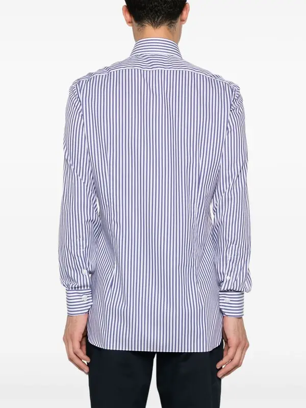 BARBA NAPOLI Striped Shirt - Blue