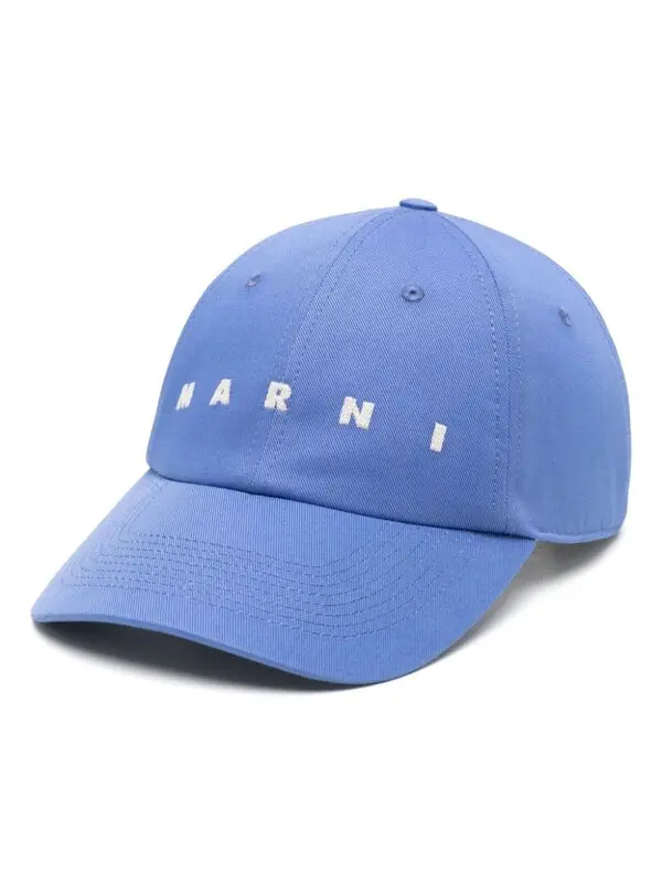 Marni Logo-embroidered Baseball Cap - Blue