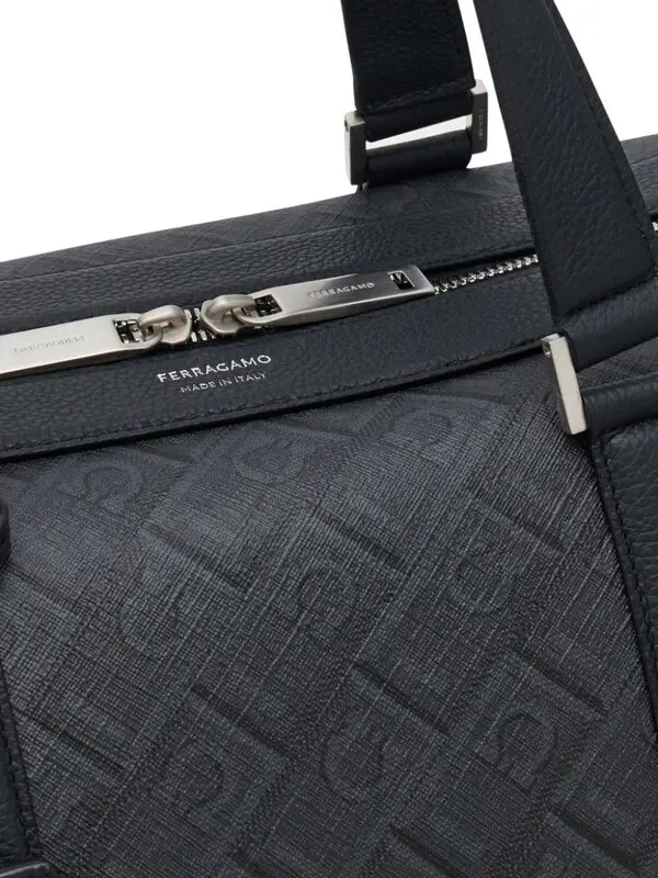 FERRAGAMO Monogram Duffle Bag - Grey