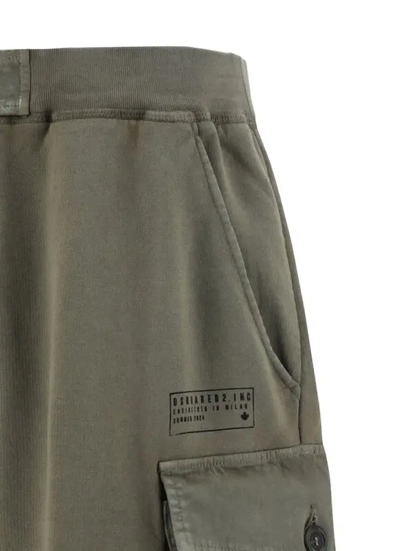 Dsquared2 Cotton Cargo Shorts - Green