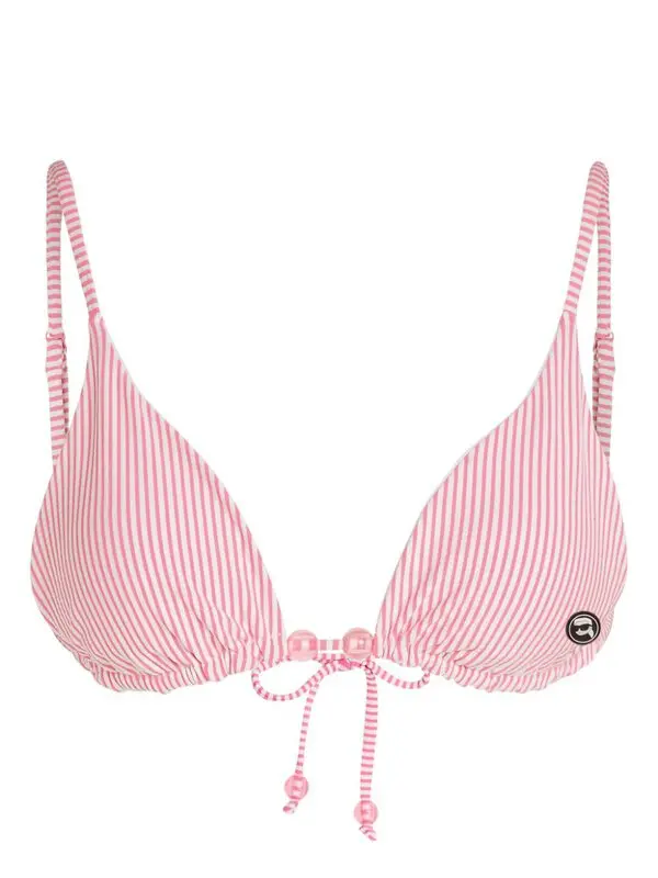 Karl Lagerfeld Ikon Bikini Top - Pink