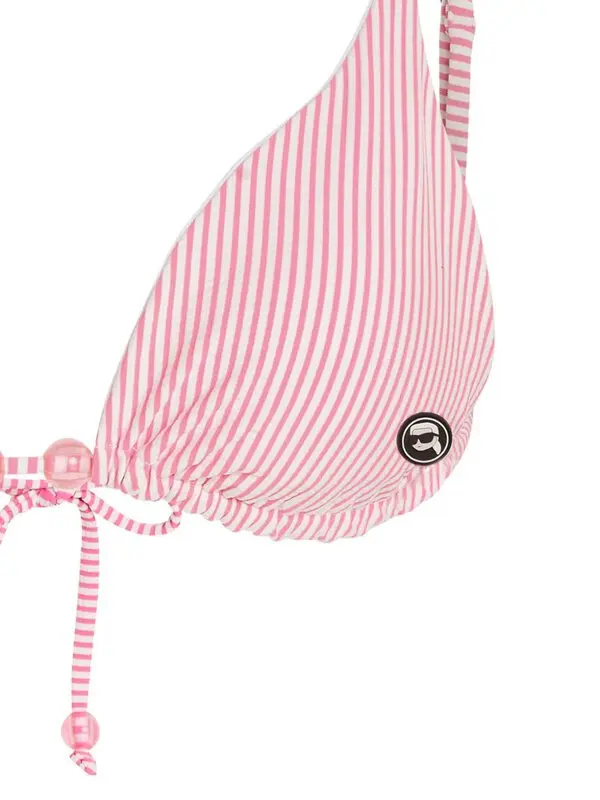 Karl Lagerfeld Ikon Bikini Top - Pink