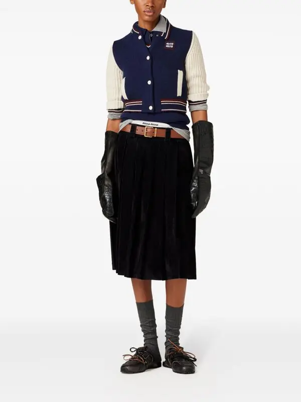 Miu Miu Ribbed-knit Cardigan