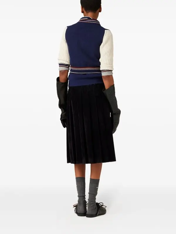 Miu Miu Ribbed-knit Cardigan