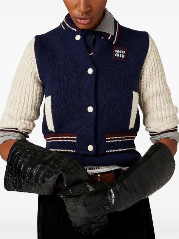 Miu Miu Ribbed-knit Cardigan