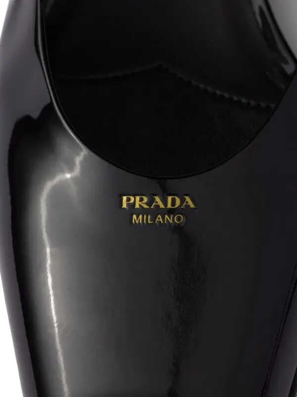 Prada Leather Slingback Ballerina Shoes