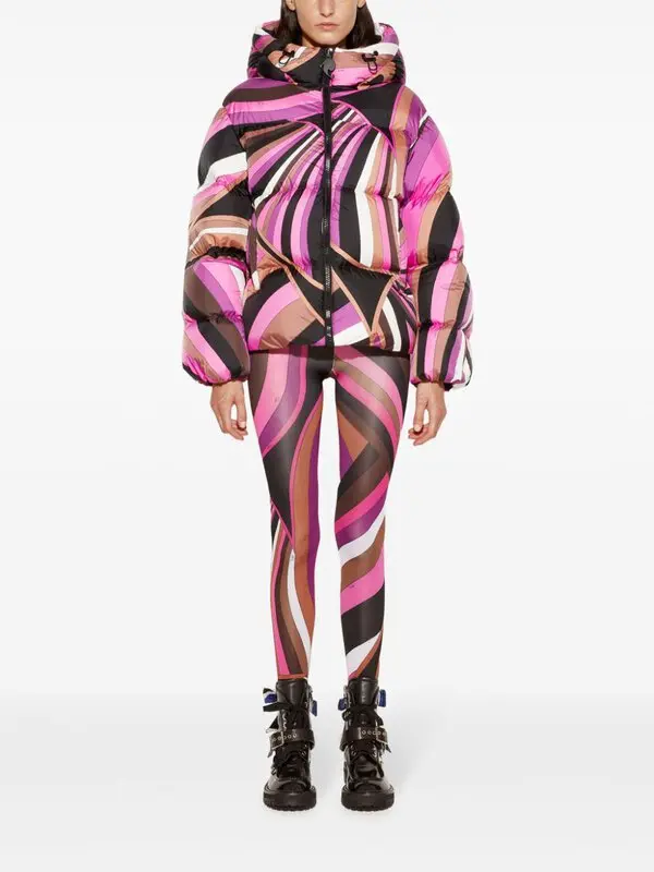 Emilio Pucci Iride-print Puffer Jacket - Pink