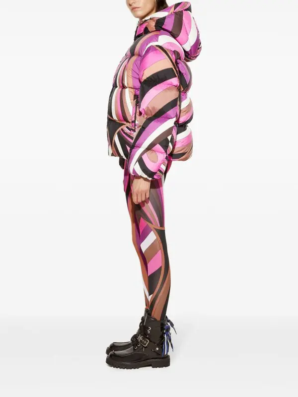 Emilio Pucci Iride-print Puffer Jacket - Pink