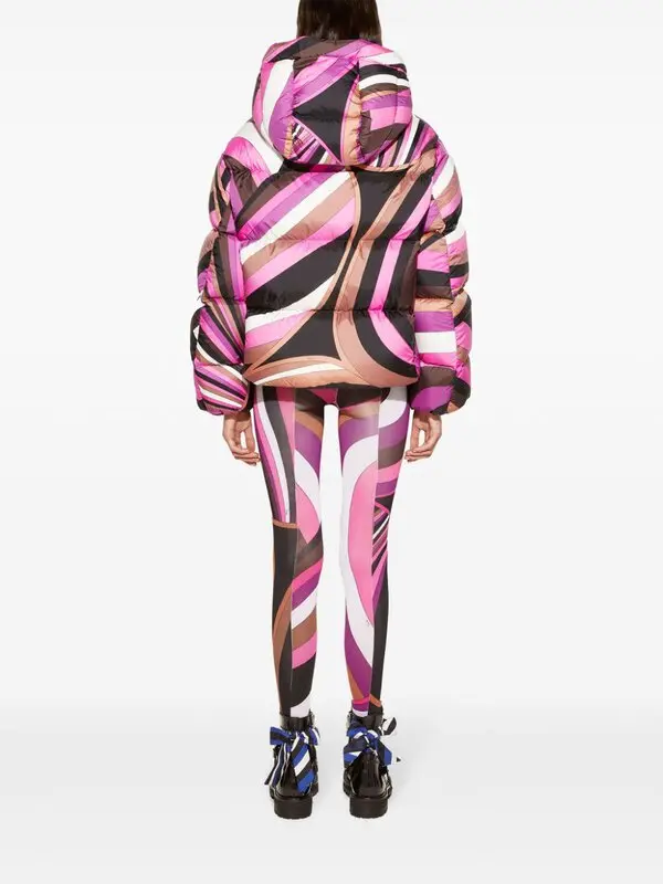 Emilio Pucci Iride-print Puffer Jacket - Pink