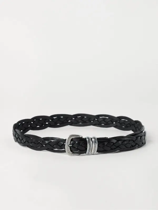 Brunello Cucinelli Braided Leather Belt - Black
