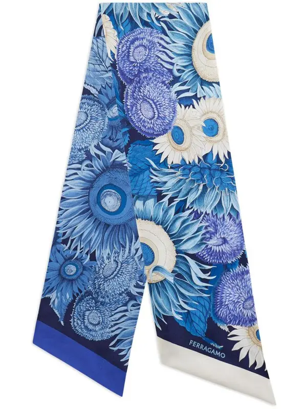 FERRAGAMO Sunflower Print Bandeau - Blue