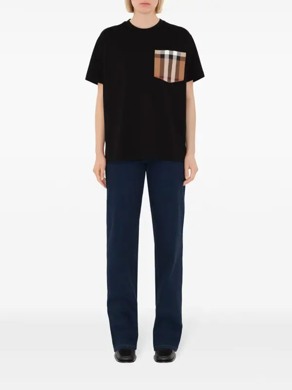 Burberry Check-pocket T-shirt - Black