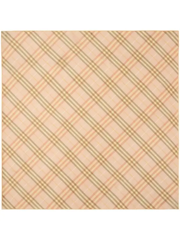 Burberry Check Silk Scarf - Neutrals