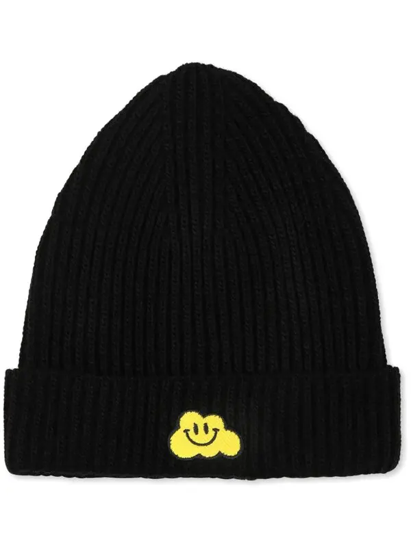 GHAYME Cloud-appliqué Beanie - Black