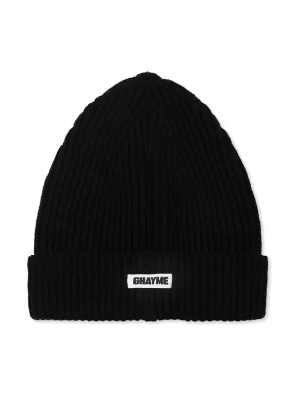 GHAYME Cloud-appliqué Beanie - Black